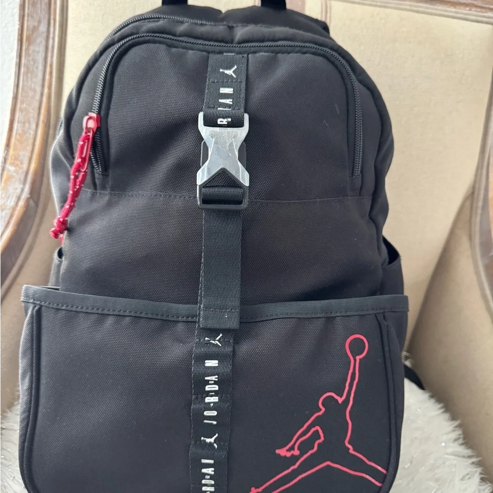 Jordan | Bags | Jordan Black Backpack With Red Accents | Poshmark